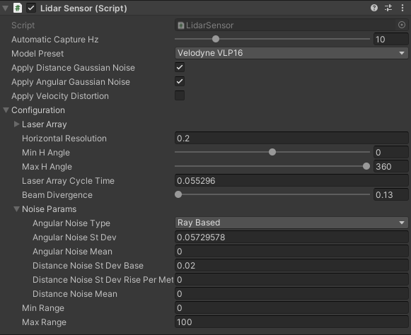 LiDAR Sensor - AWSIM Labs Documentation